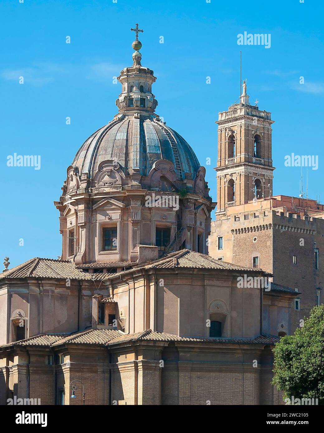 Santa Maria di Loreto. Church of Saint Mary of Loreto in Rome at Italy ...