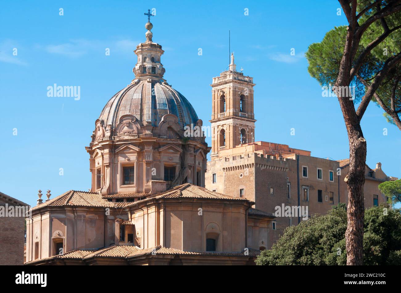 Santa Maria di Loreto. Church of Saint Mary of Loreto in Rome at Italy ...