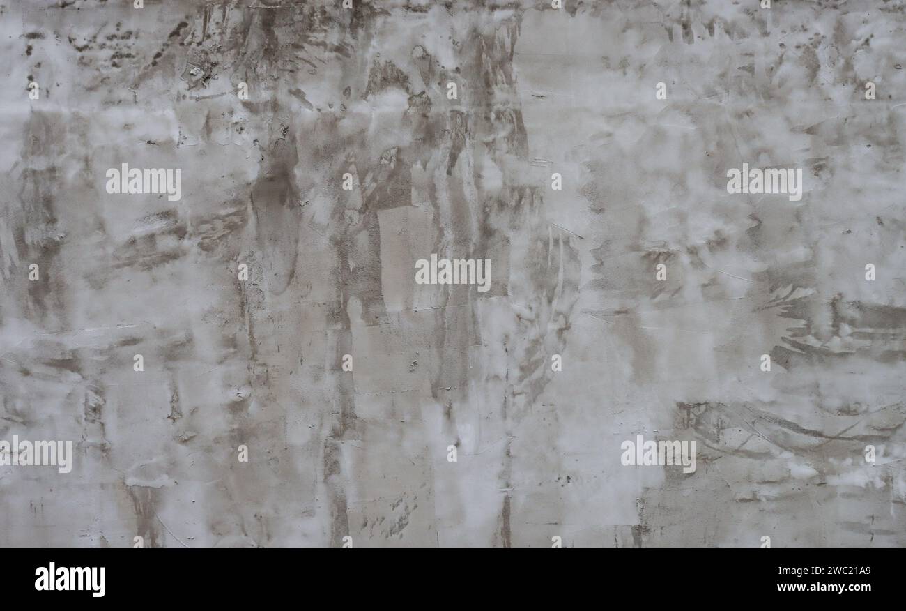 Grey plaster painted wall with rough grungy surface texture background ...