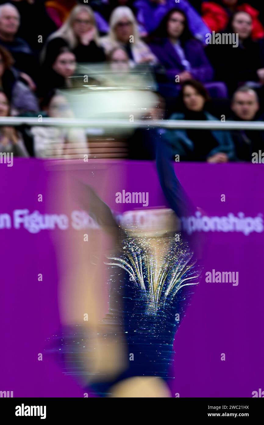 Kimmy REPOND (SUI), during Women Free Skating, at the ISU European Figure Skating Championships ...