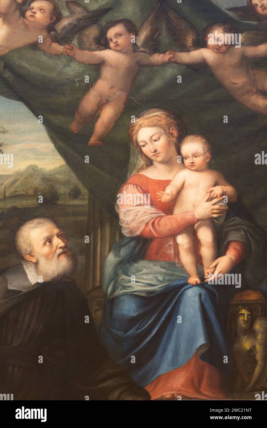 Vicenza Italy November 6 2023 The Detail Of Painting Madonna With