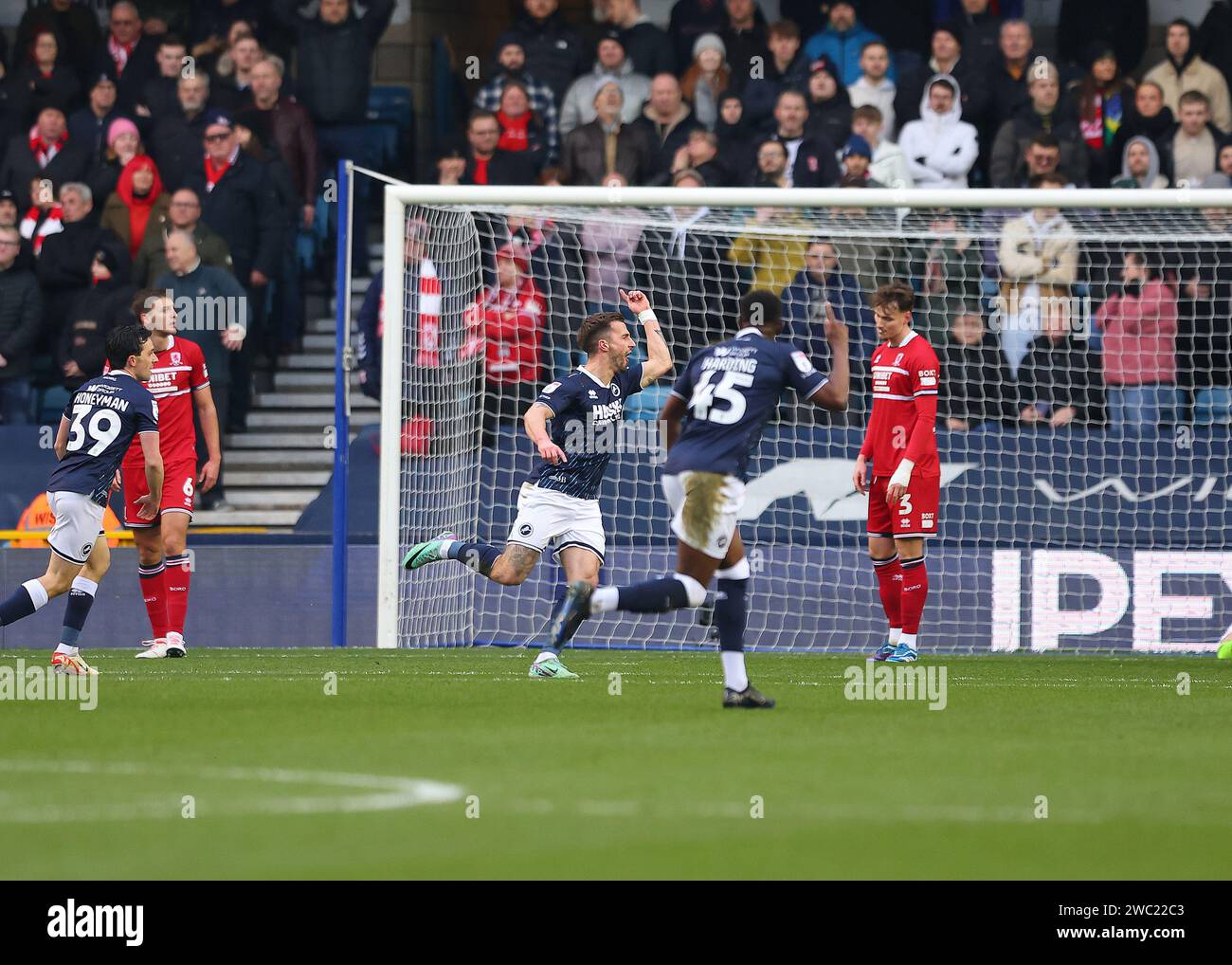 The Den, Bermondsey, London, UK. 13th Jan, 2024. EFL Championship ...