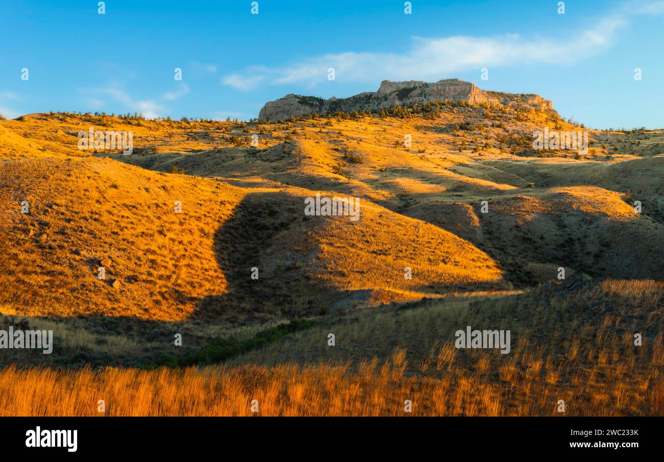 Cody, Wyoming, USA - Rugged undulating landscape of Buffalo Bill State ...