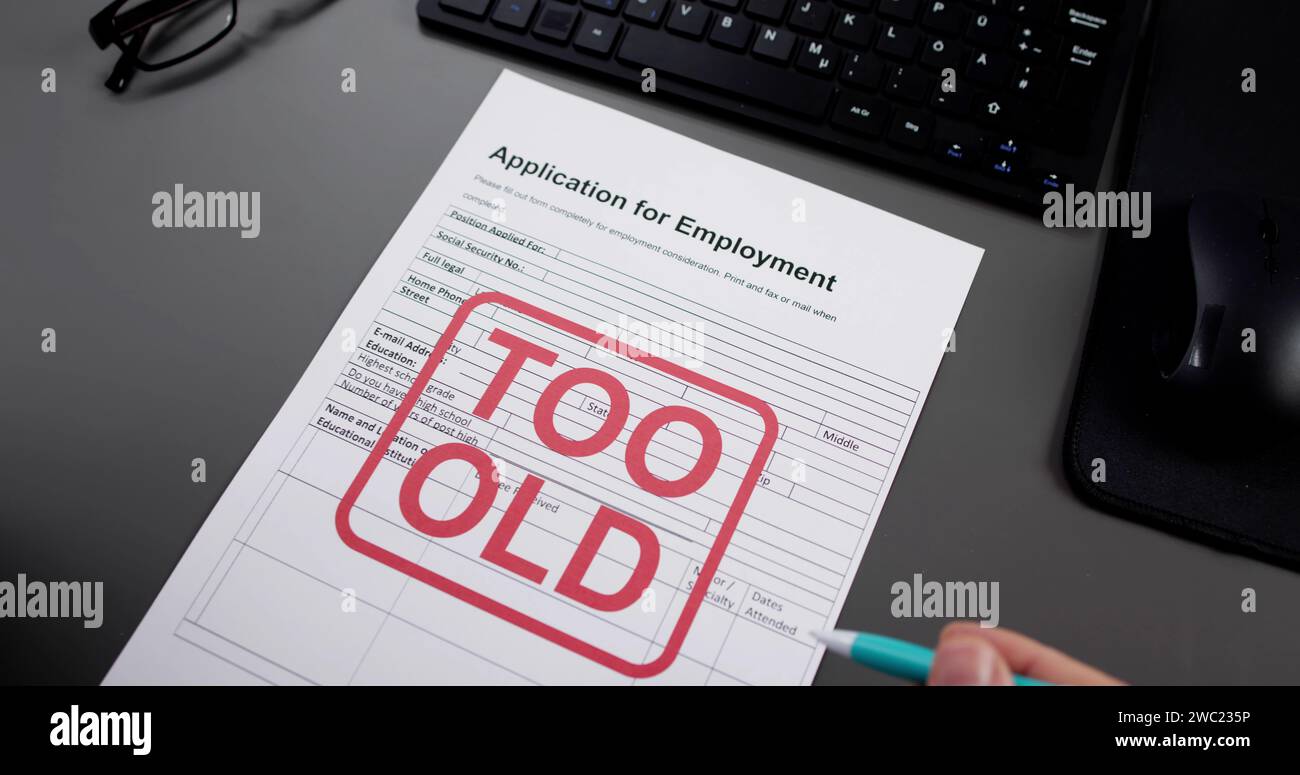 Age Discrimination Concept. Employment And Workplace Equality Stock ...