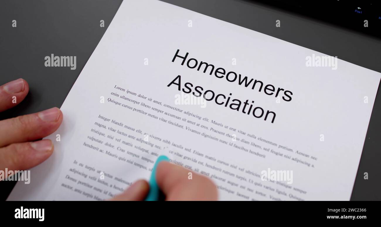 Person Reading HOA Rules And Regulations Document Stock Photo - Alamy