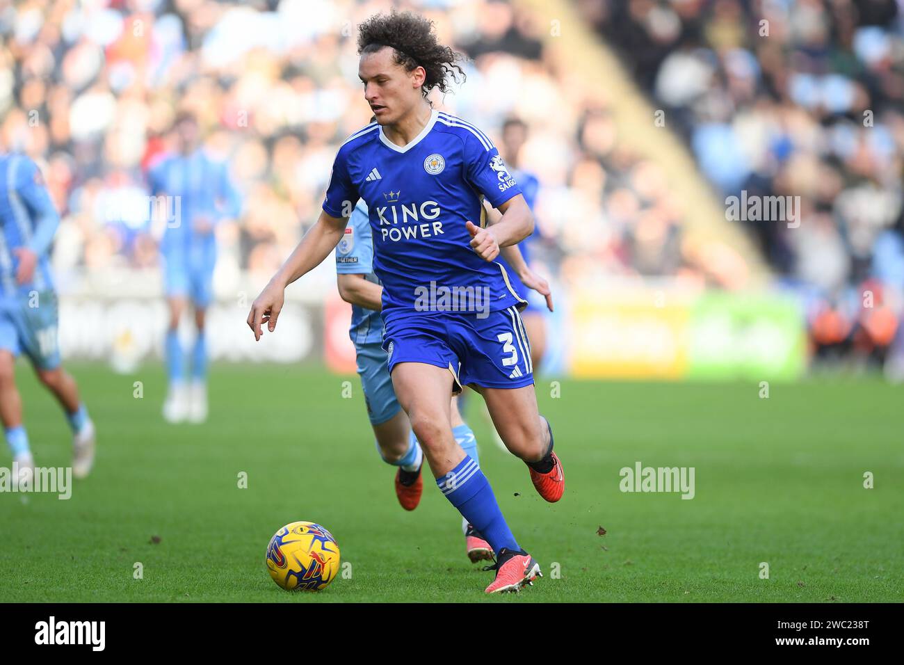 Wout Faes of Leicester City during the Sky Bet Championship match ...