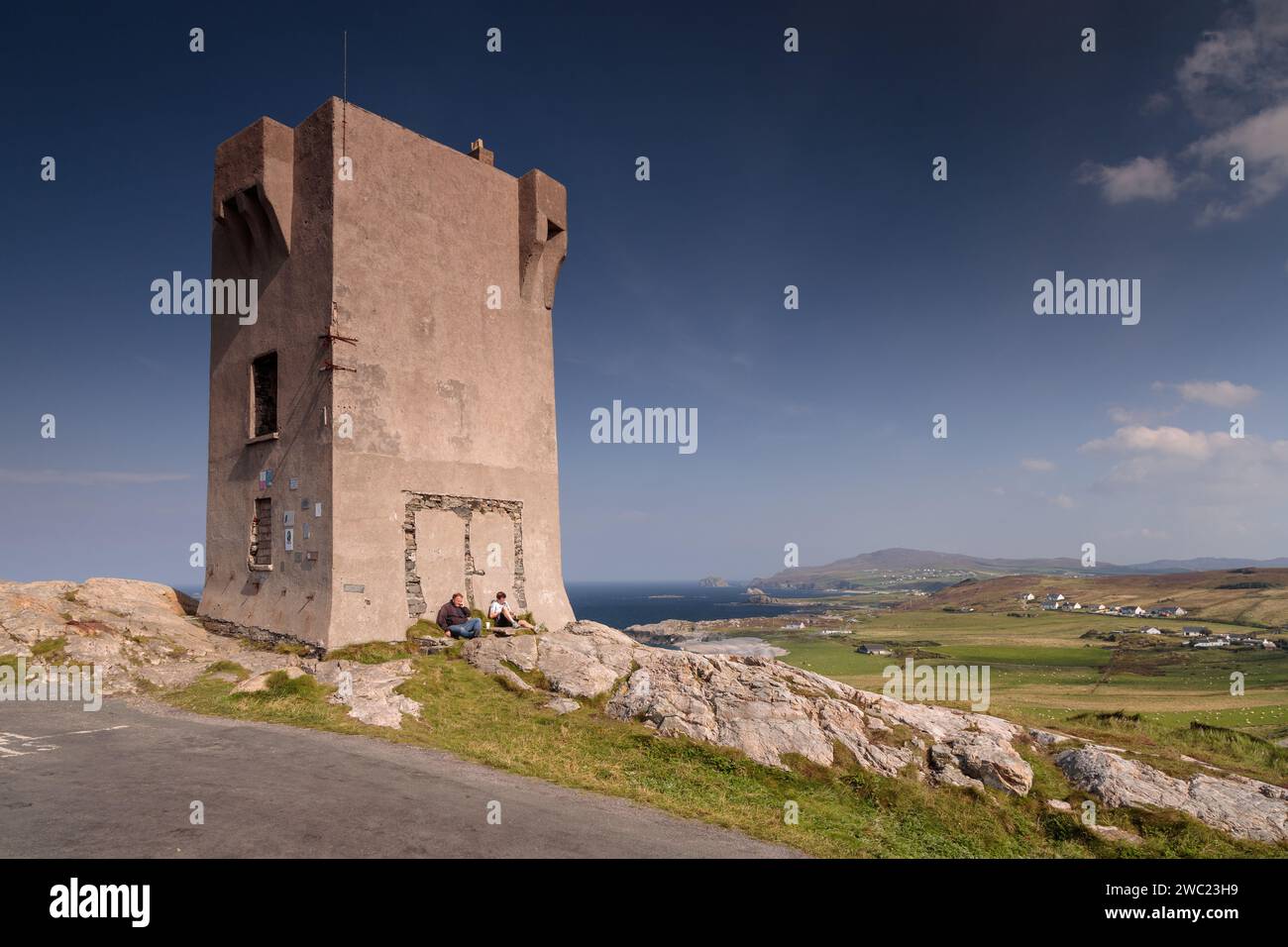 Lloyds signal tower at Malin Head, County Donegal, Ireland Stock Photo ...