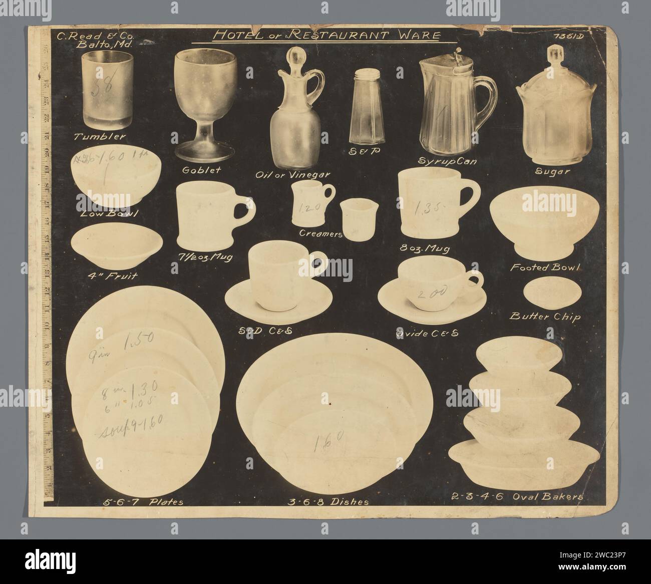Advertising photo with dinnerware and kitchen utensils of the company C ...