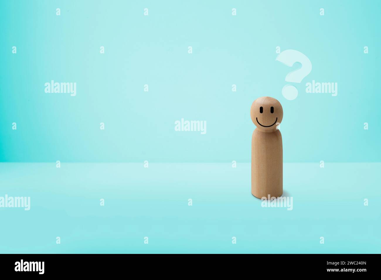 Human resource search, talent management with question mark icon ...