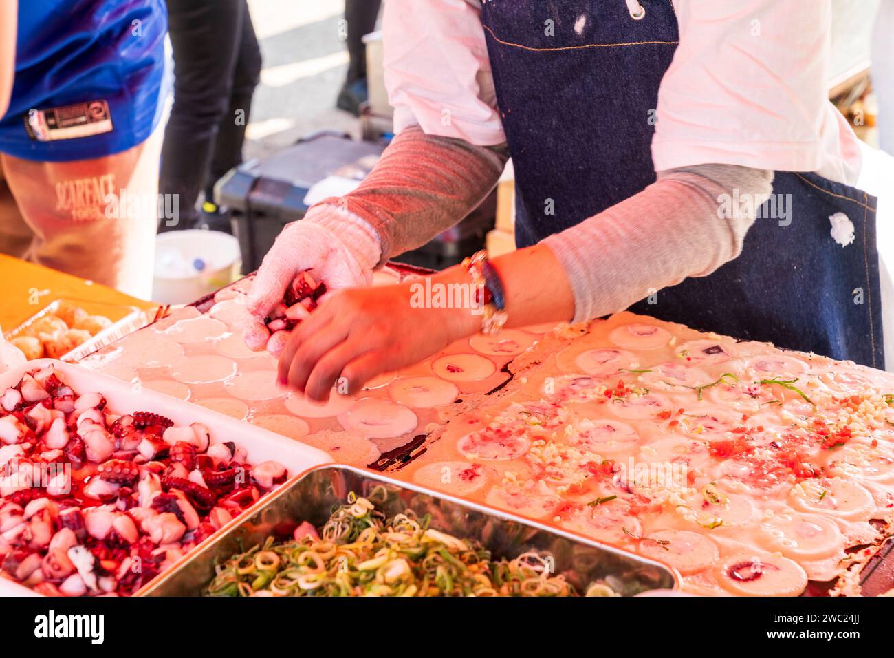Japanese cuisine takoyaki balls close hi-res stock photography and ...