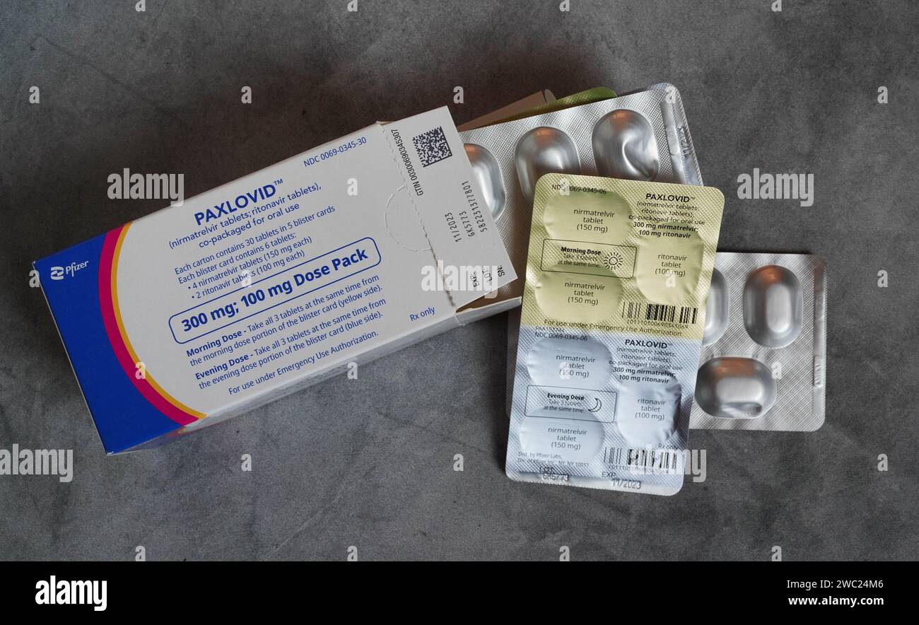 Paxlovid, prescription treatment for COVID-19. It contains the ...