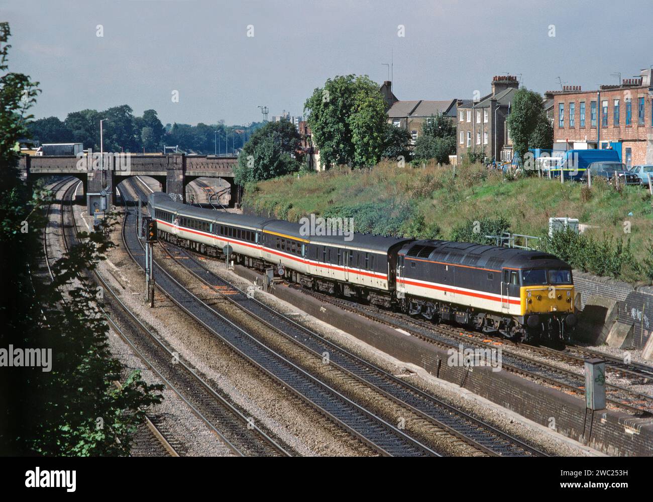 A Class 47 diesel locomotive number 47853 working an Intercity cross ...