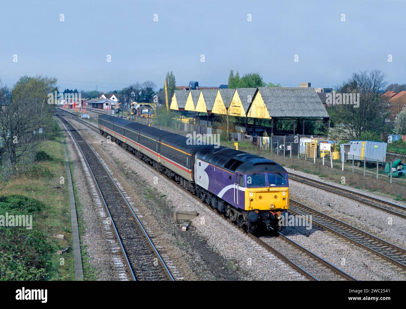 A Class 47 diesel locomotive number 47807 freshly painted into the ...