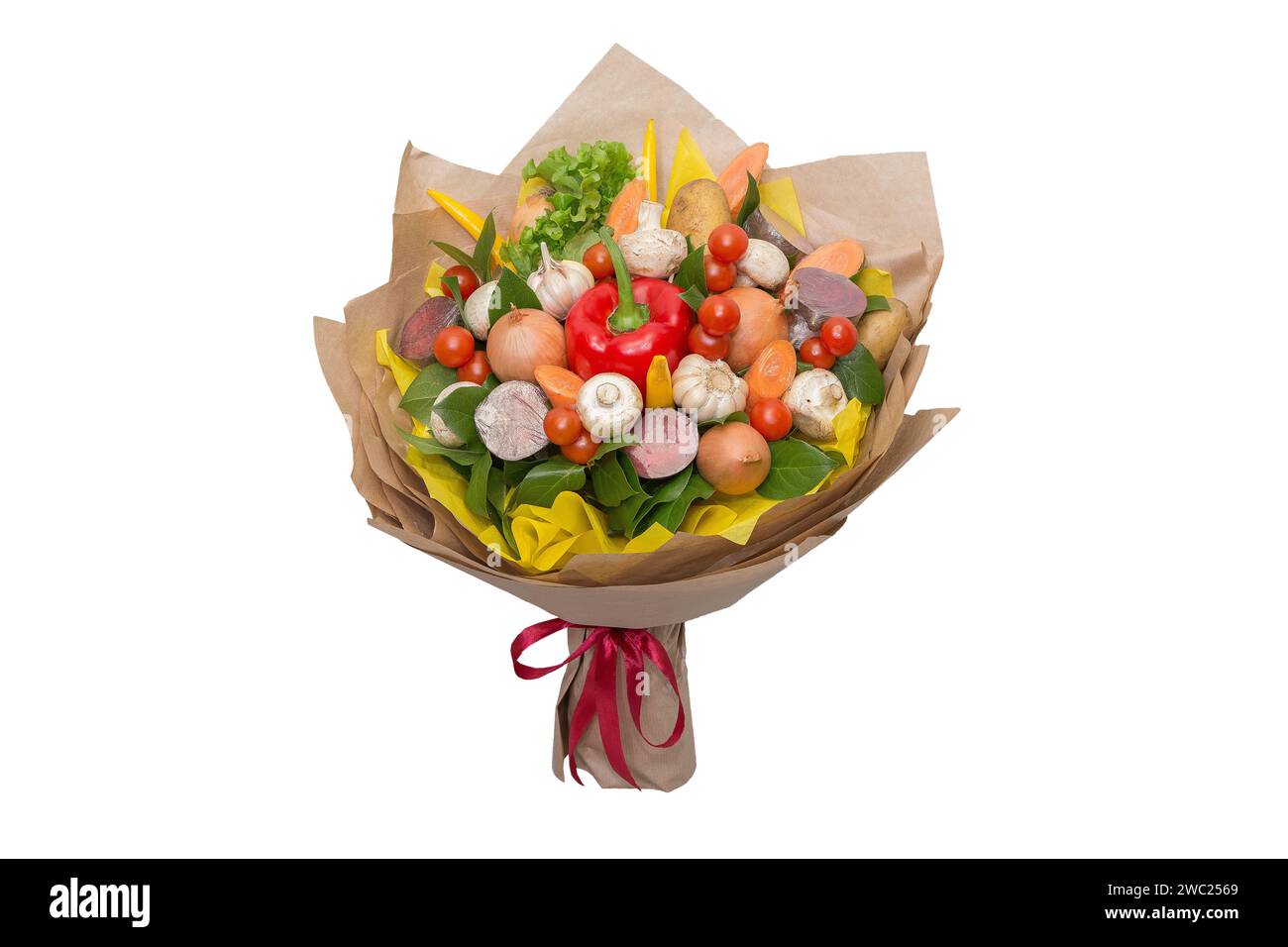 Festive congratulatory bouquet on a white isolated background ...