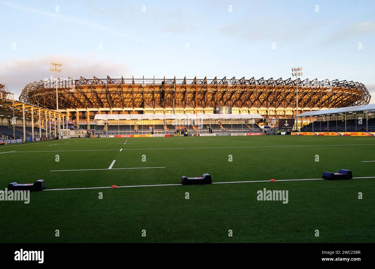 A general view of the pitch and stands ahead of the EPCR Challenge Cup ...