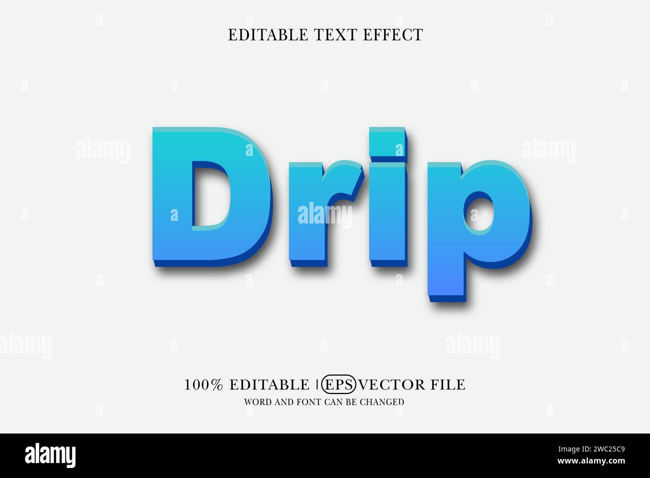 Drip title background Editable text effect, 3d text template Stock Vector Image & Art - Alamy