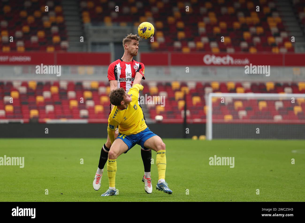 Brentford, United Kingdom, 13 January, 2024. Brentford’s Kristoffer ...