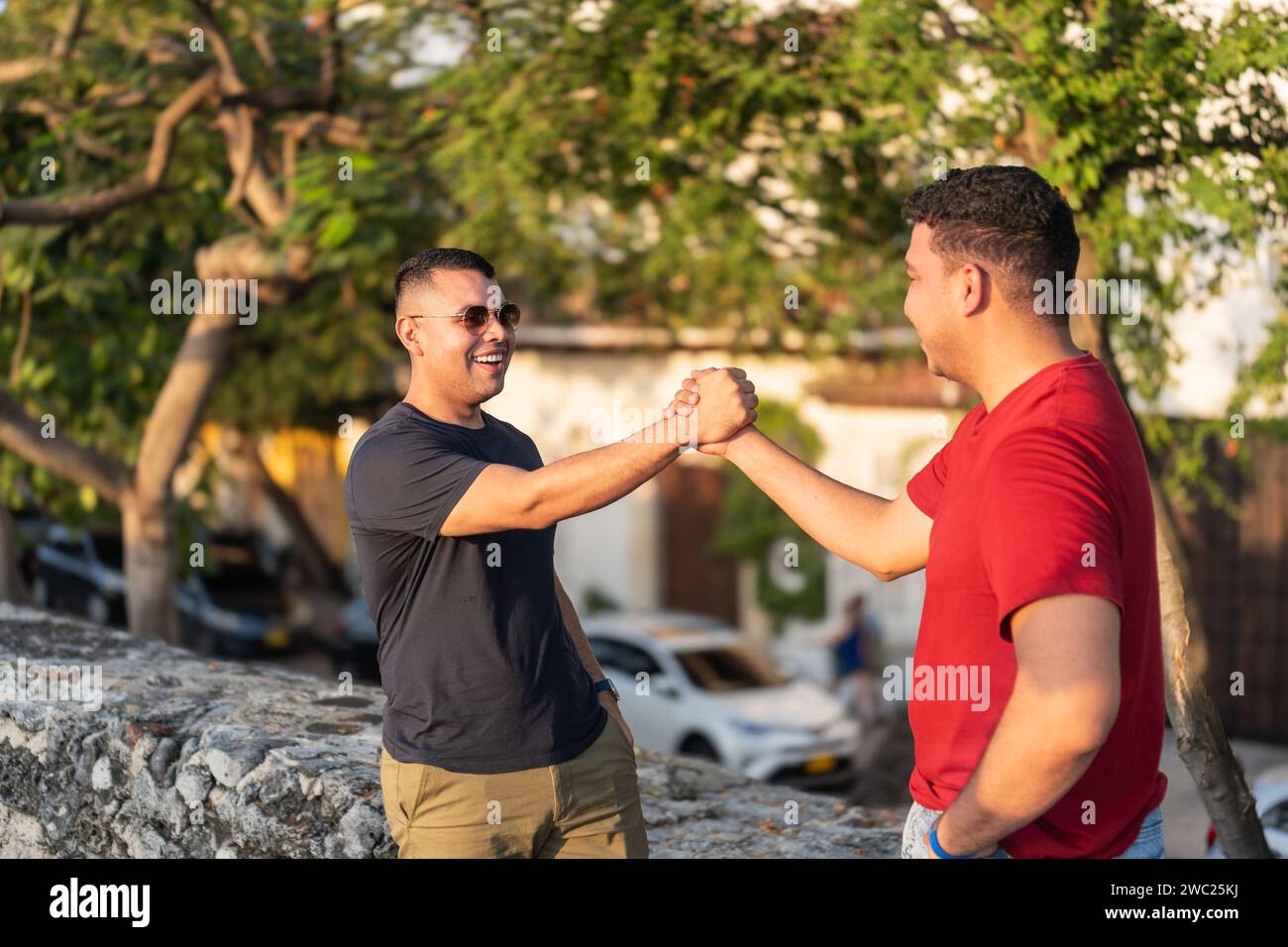 Two men greet hi-res stock photography and images - Alamy