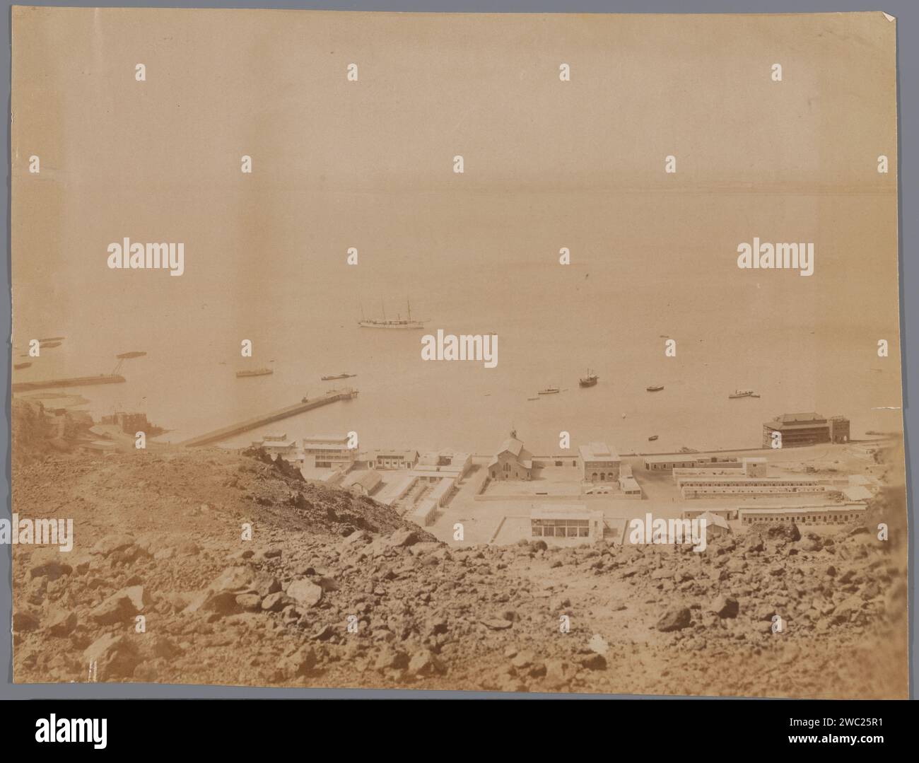 View of the coast of Aden, Anonymous, 1851 - 1900 photograph Aden paper ...