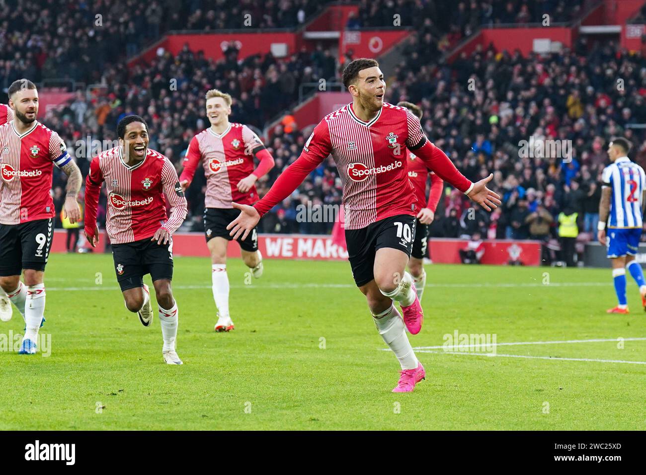 Southampton, UK. 13th Jan, 2024. Southampton forward Che Adams (10 ...