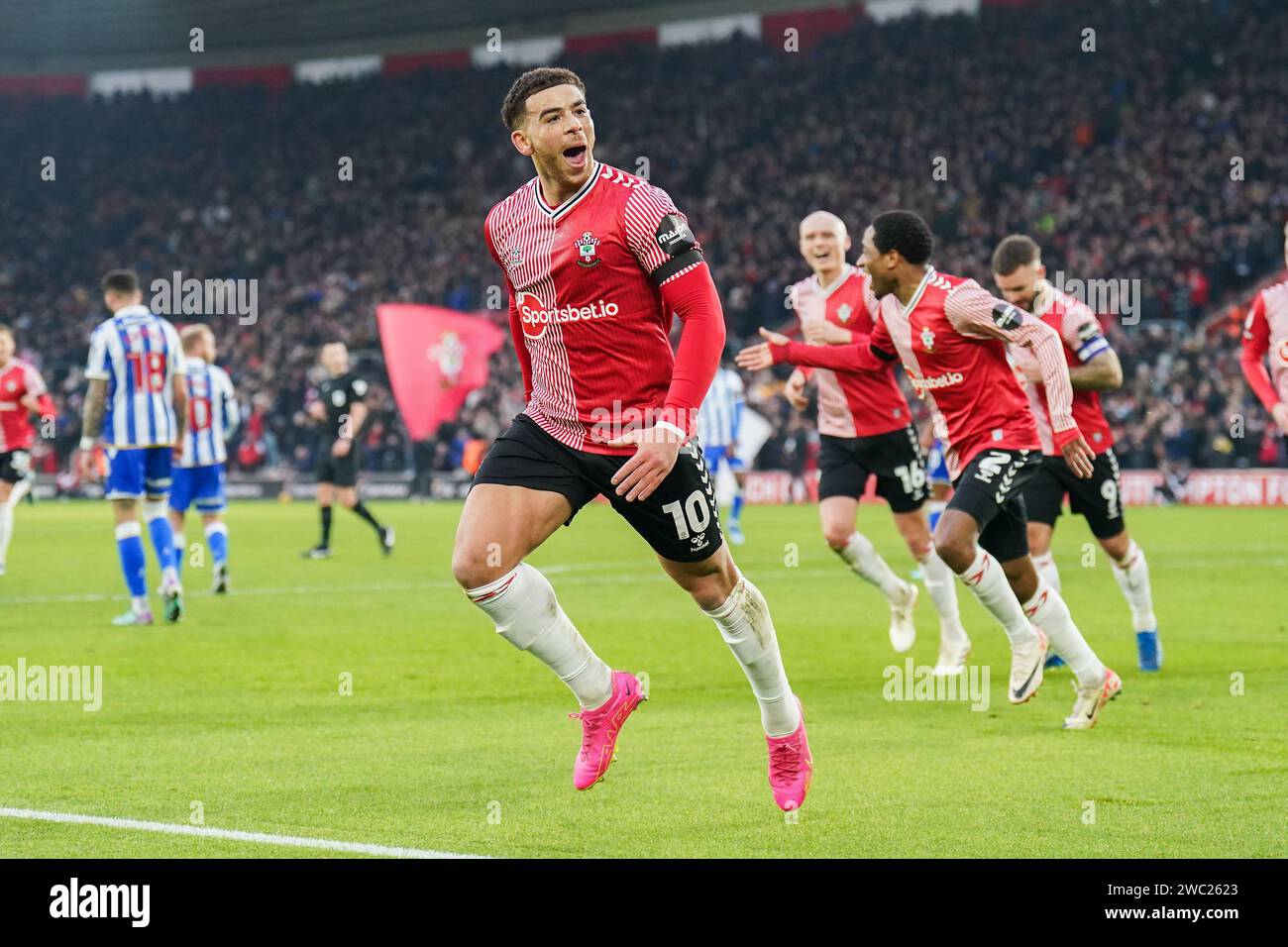 Southampton, UK. 13th Jan, 2024. Southampton forward Che Adams (10 ...