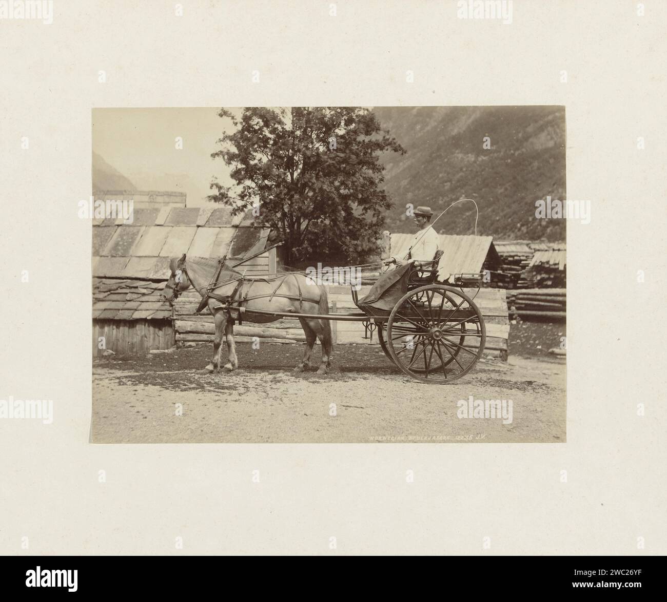 Horse and carriage in Norway, James Valentine, 1855 - 1880 photograph ...