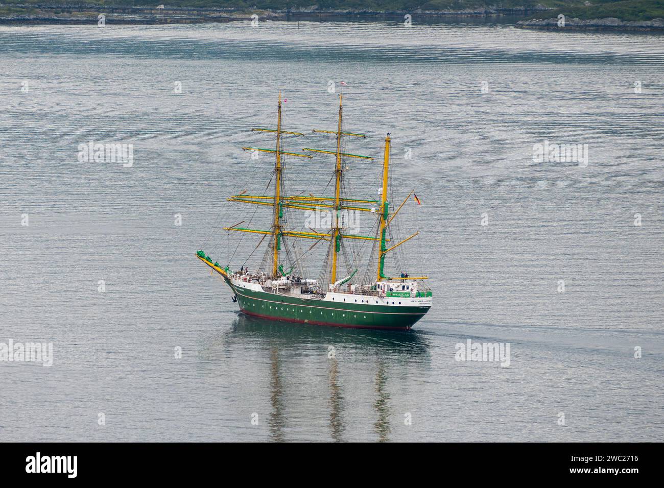 The Alexander von Humboldt II, a three-masted barge operated as a ...