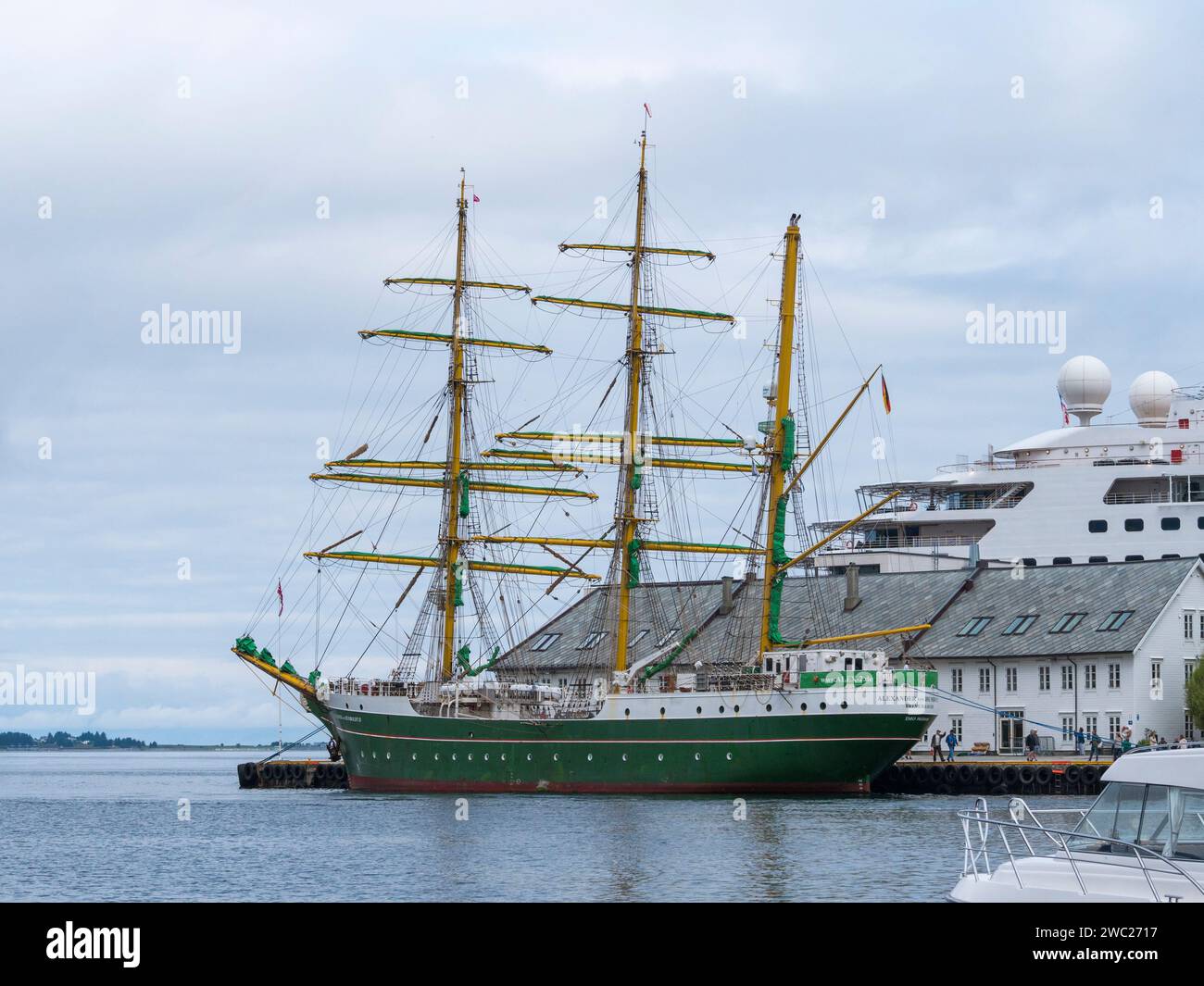 The Alexander von Humboldt II, a three-masted barge operated as a ...