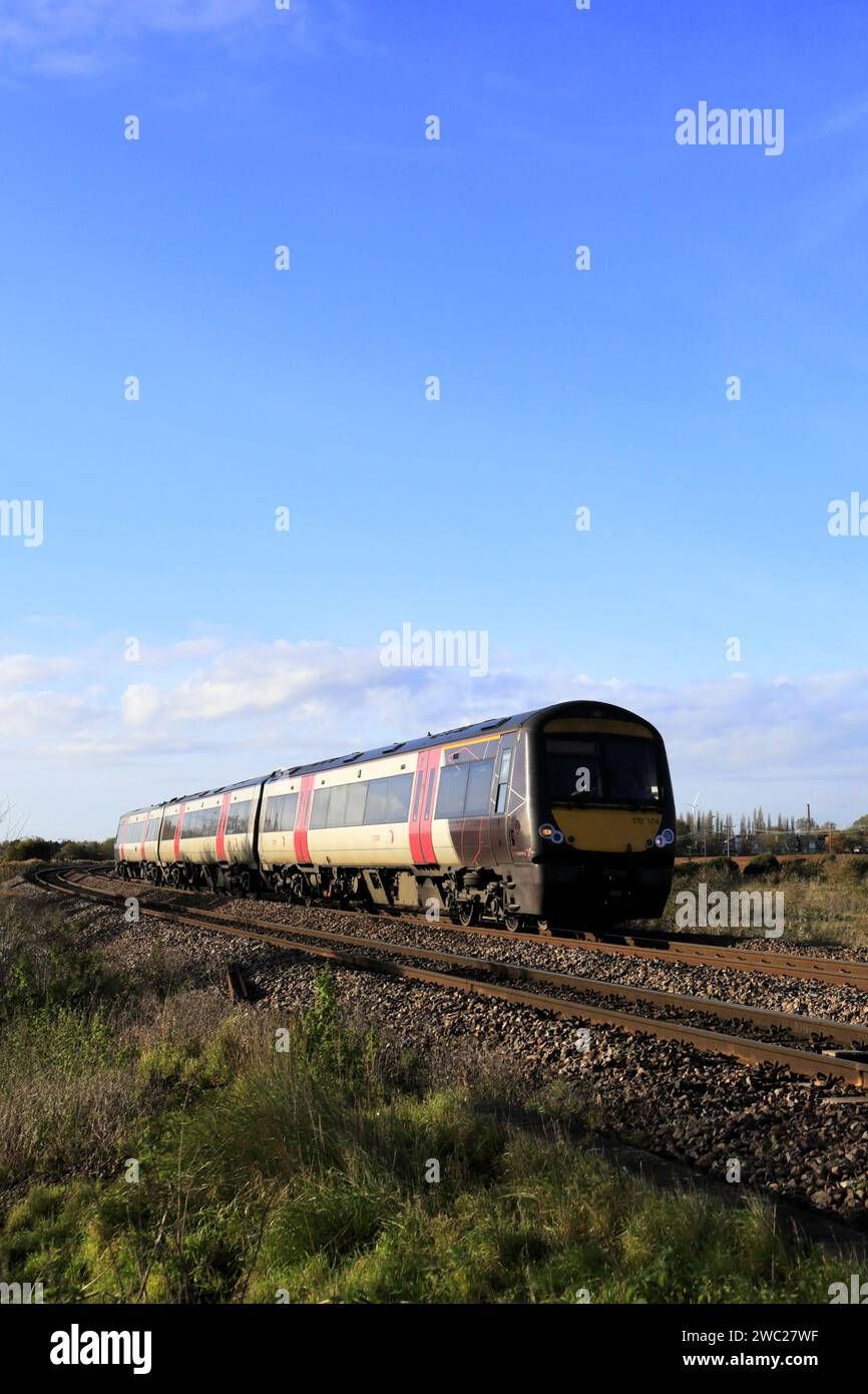 170104 C2C train at Whittlesey town, Fenland, Cambridgeshire, England ...