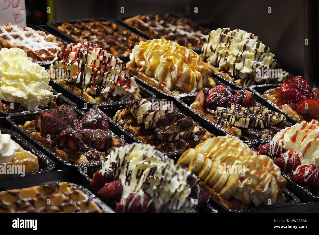 Colorful display belgian waffles hi-res stock photography and images ...