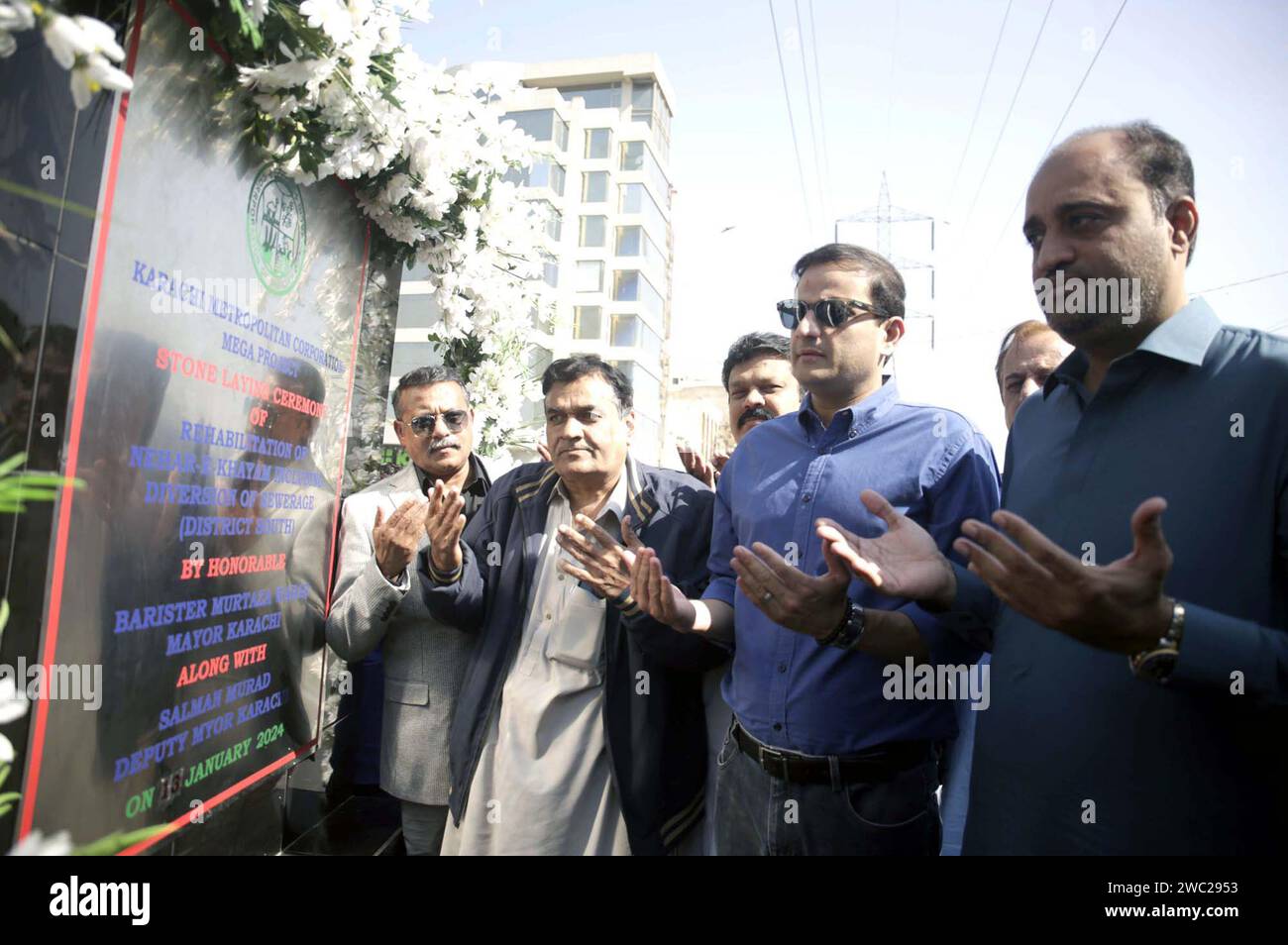 Mayor Karachi, Barrister Murtaza Wahab along with Deputy Mayor Salman ...