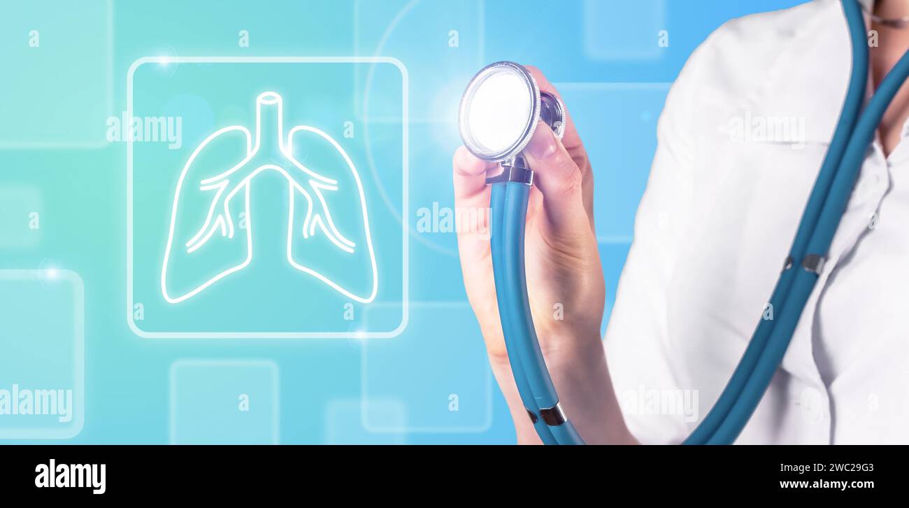 Lung health, checkup, diagnostics. Respiratory and pulmonary healthcare ...
