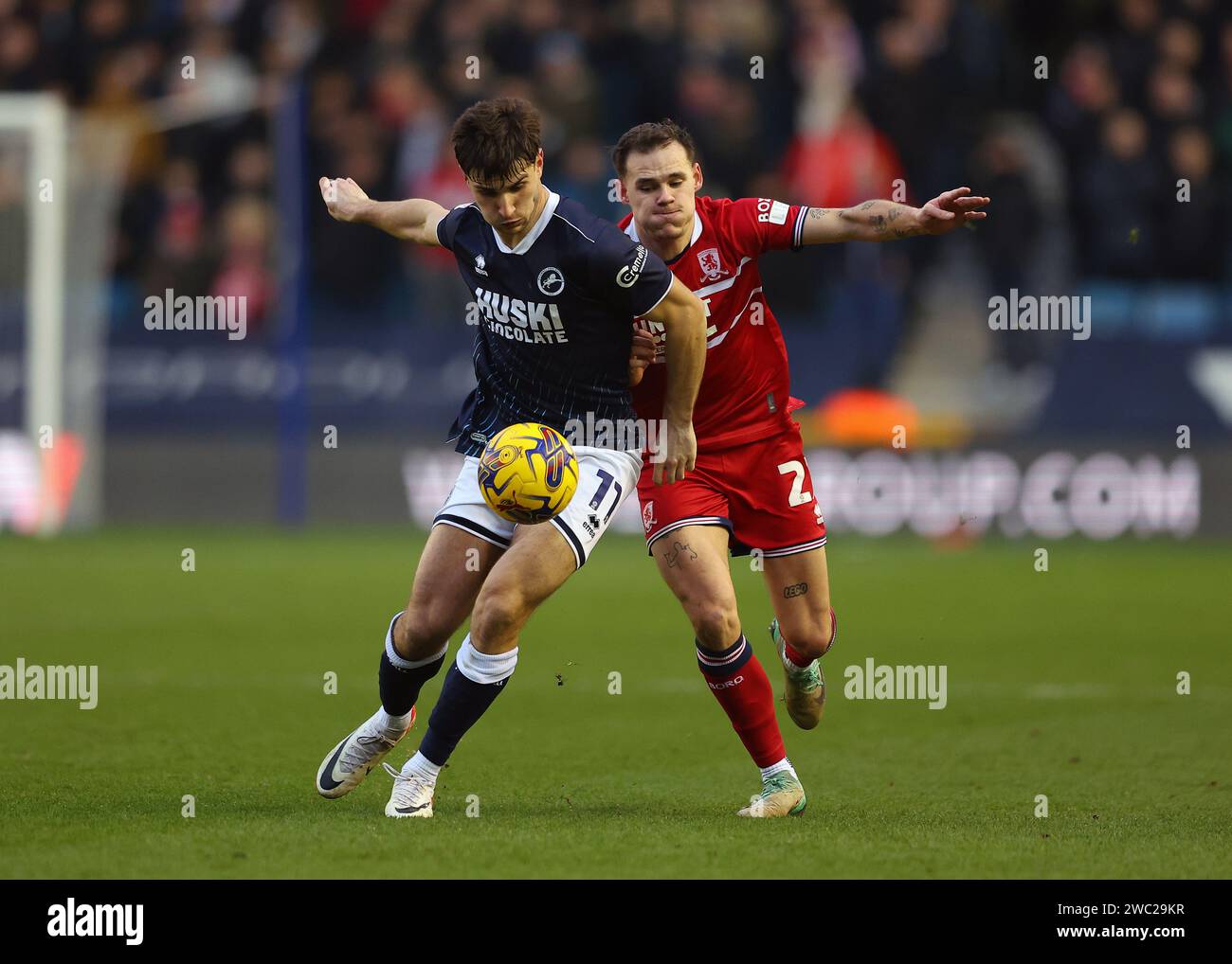 The Den, Bermondsey, London, UK. 13th Jan, 2024. EFL Championship ...