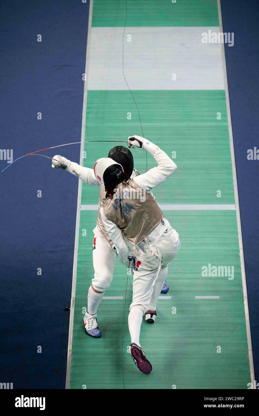 Paris, France. 13th Jan, 2024. Fencing Match (FOIL) between Maxime ...
