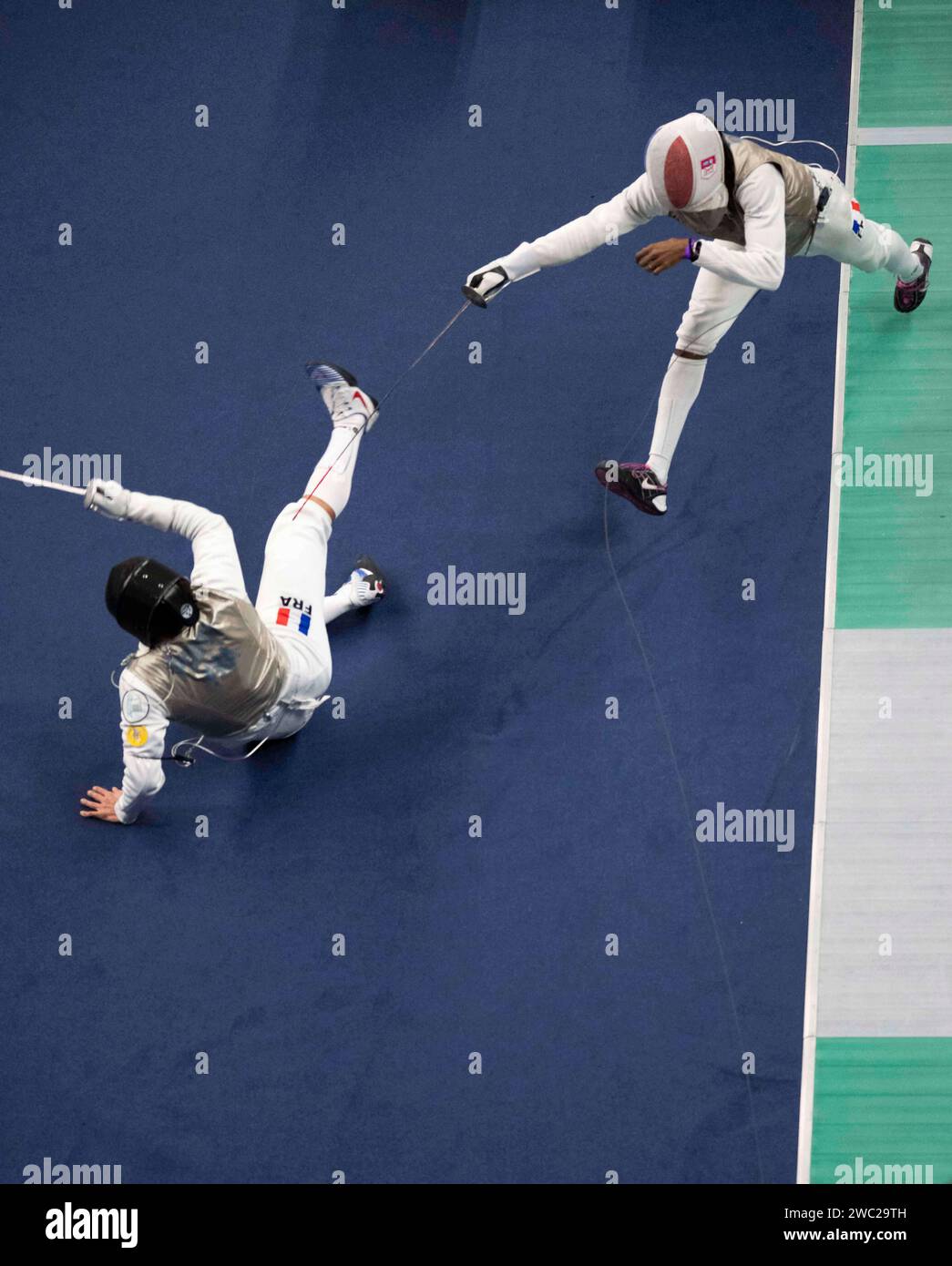 Paris, France. 13th Jan, 2024. Fencing Match (FOIL) between Maxime ...