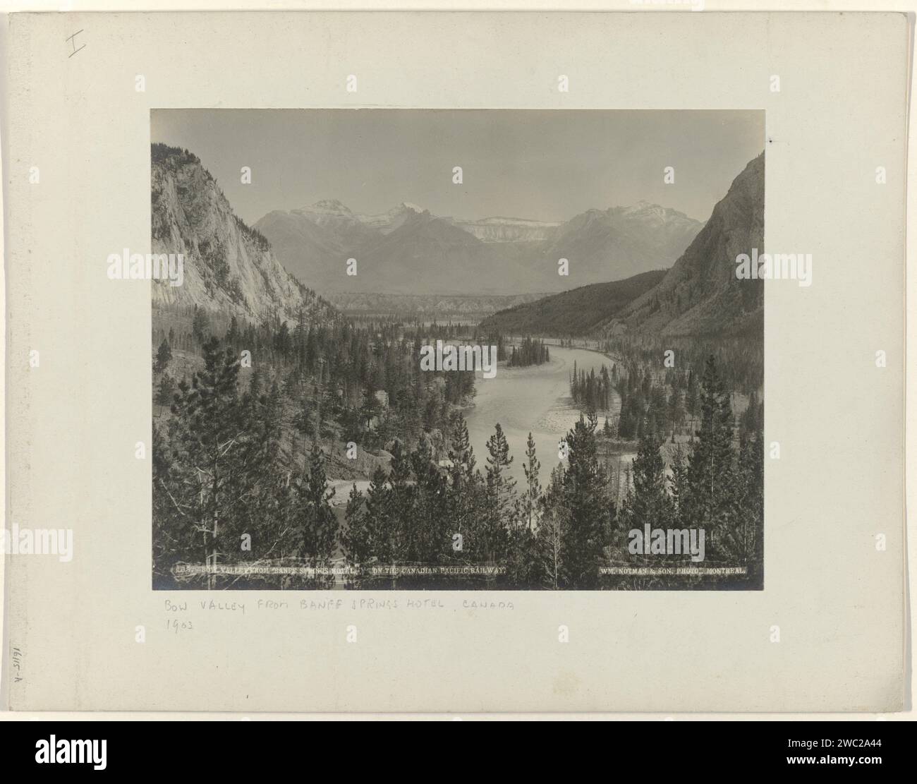 Face about Bow Valley in Alberta, Canada, William McFarlane Notman ...