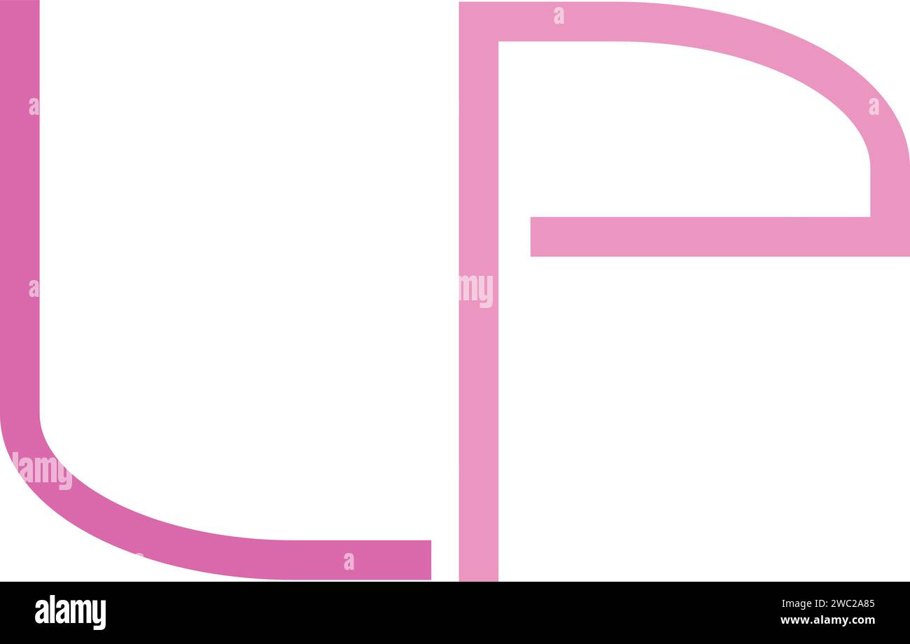 L and P Letter Logo. Pink, Purple Color. - Vector Stock Vector Image ...
