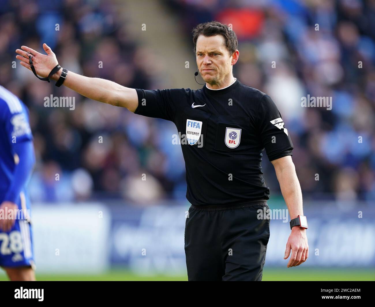 Referee Darren England during the Sky Bet Championship match at the ...