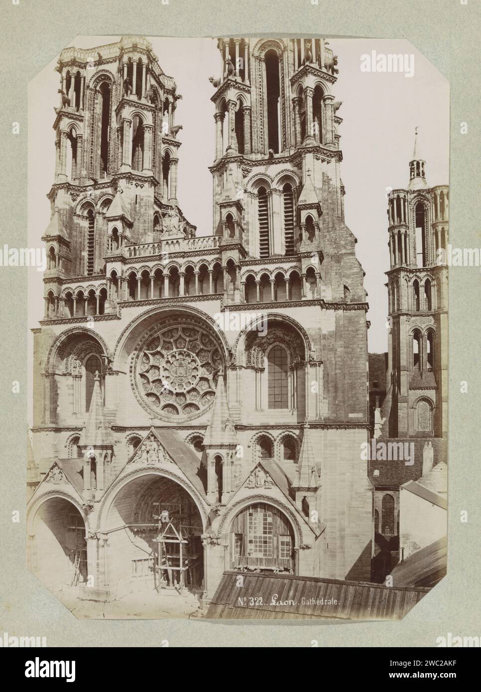 Portals and towers of the Cathedral of Laon, Séraphin-Médéric ...