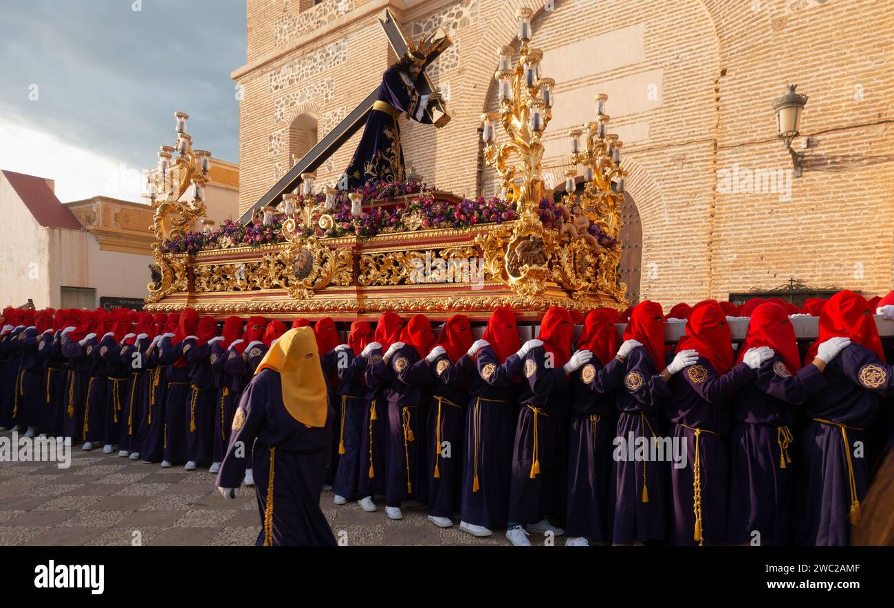 The Semana Santa parade in Almuneca, Andalucia, Spain. Easter , Holy ...