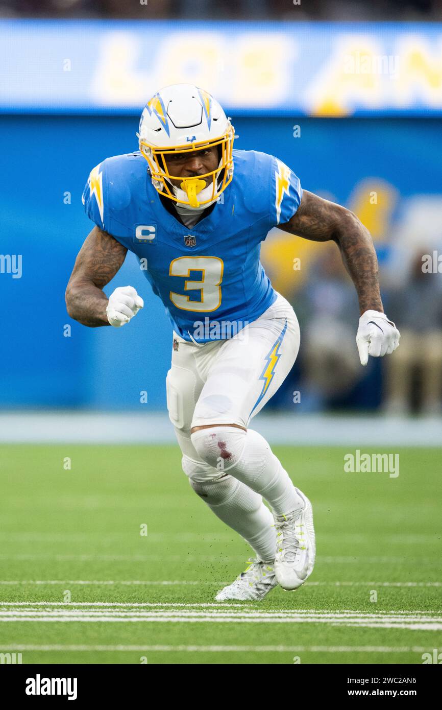 Los Angeles Chargers safety Derwin James Jr. (3) runs during an NFL ...