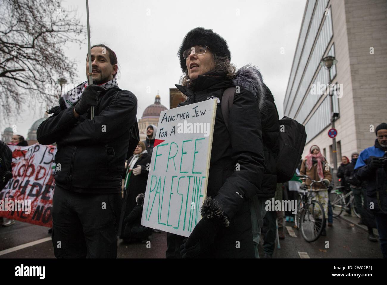 In Berlin, a contentious pro-Palestine protest on January 13, 2024, at ...