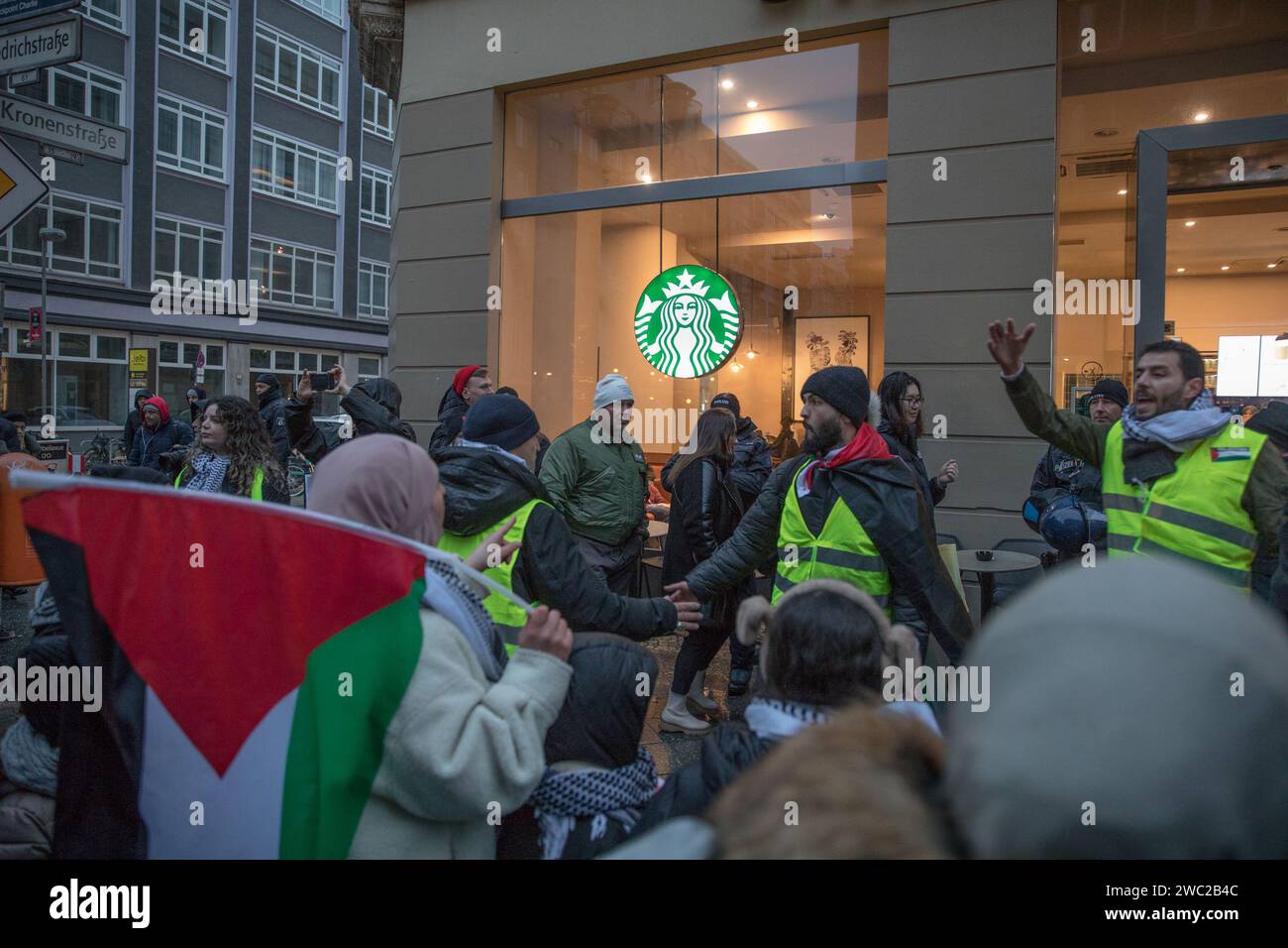 In Berlin, a contentious pro-Palestine protest on January 13, 2024, at ...