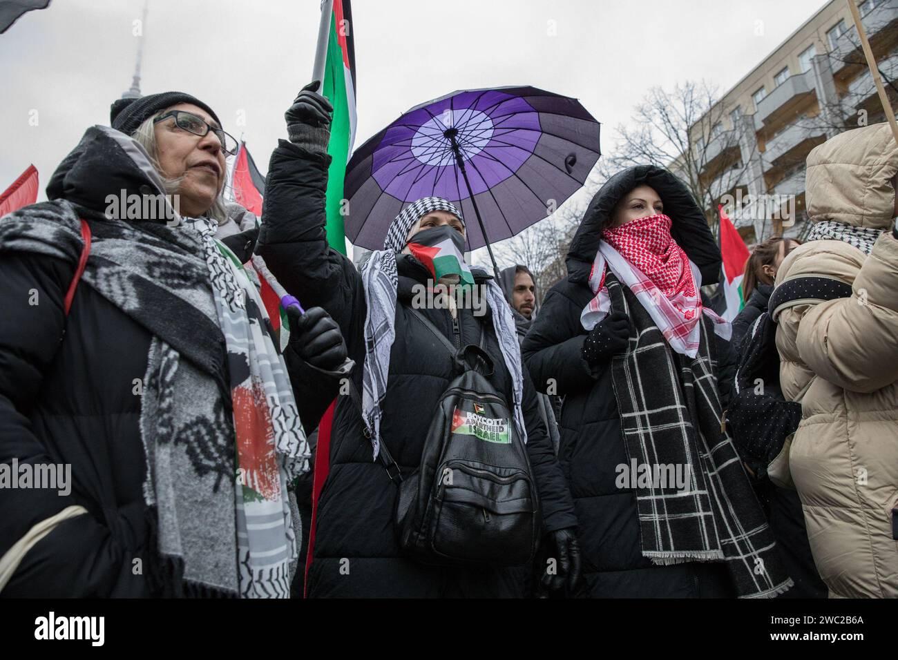 In Berlin, a contentious pro-Palestine protest on January 13, 2024, at ...