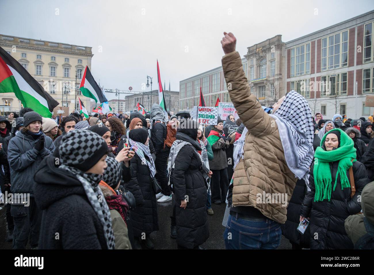 In Berlin, a contentious pro-Palestine protest on January 13, 2024, at ...