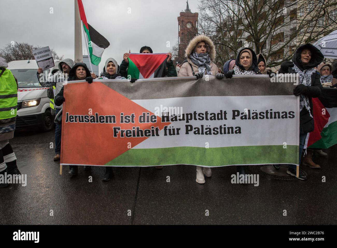 In Berlin, a contentious pro-Palestine protest on January 13, 2024, at ...