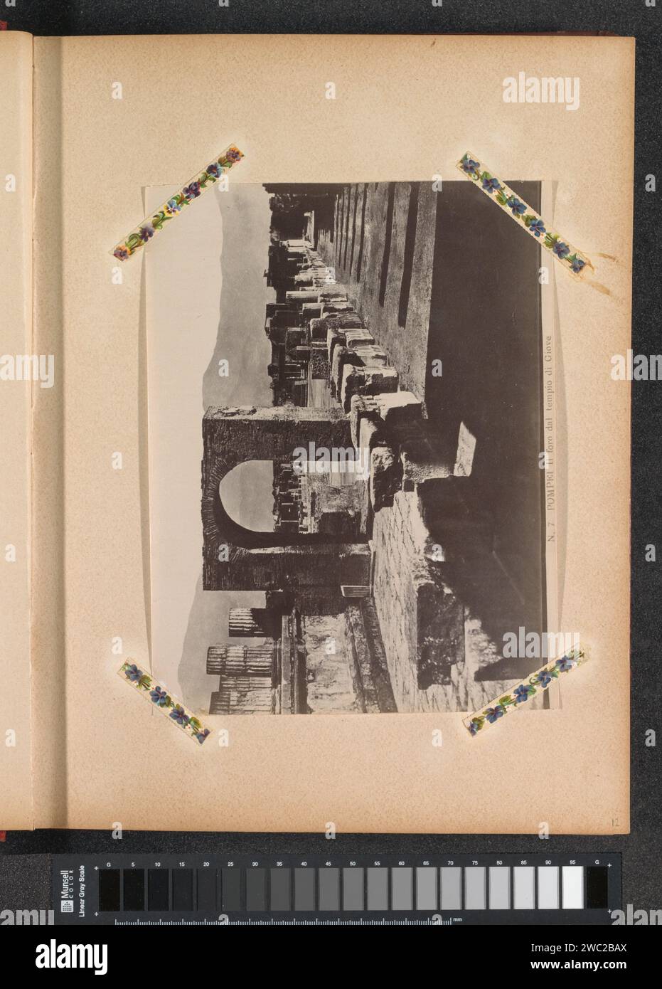 View of the forum with the temple of Jupiter in Pompeii, c. 1870 - c ...