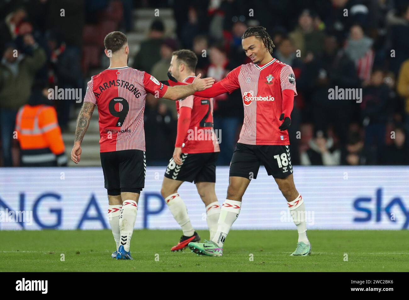 Southampton, UK. 13th Jan, 2024. Southampton forward Sekou Mara (18 ...