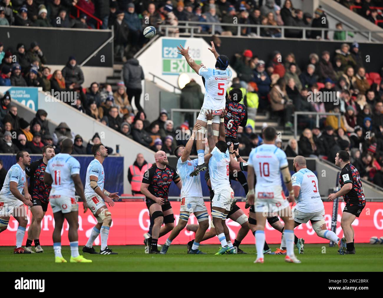 Ashton Gate, Bristol, UK. 13th Jan, 2024. Investec Champions Cup Rugby ...