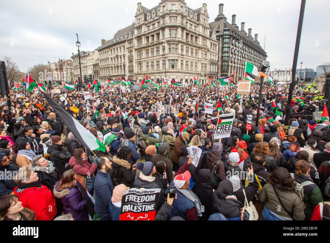 London, England, UK. 13th Jan, 2024. Tens of thousands of protesters ...